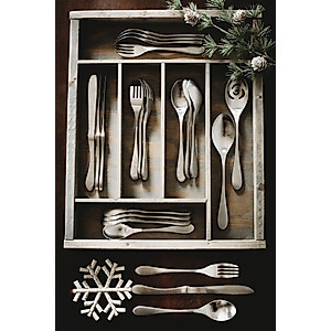 Knork Matte 20-Piece Flatware Set, Silver