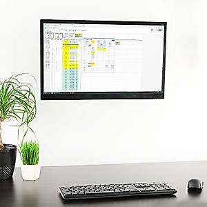 VIVO Full Motion Wall Mount for up to 27 inch LCD LED TV and Computer Monitor Screens, Tilt and Swivel Bracket with Max 100x100mm VESA, Black, MOUNT-VW01M