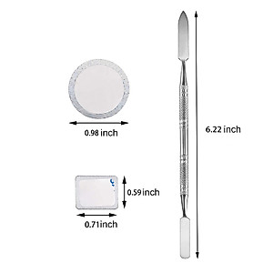 SZDYM Strong 4 layers Empty magnetic palette book palette+1pcs Makeup Depotting Spatula+50pcs Round Metal Stickers+50pcs Square Metal Stickers