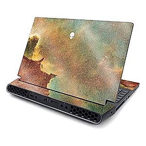 MightySkins Glossy Glitter Skin Compatible With Alienware Area-51M 17" (2019) - Space Smoke | Protective, Durable High-Gloss Glitter Finish | Easy to Apply, Remove, and Change Styles | Made in The USA