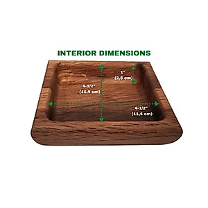 Catchall Tray 1 Section, Oak Wood Serving Tray Handmade by Hesse Woods from Sustainable Forests