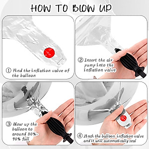 18 Pcs Silver Foil Balloons, Round 360 Degree Balloons, Unique Finish Balloons for Birthday Graduation Wedding Bachelorette Party Decorations, 5 Pcs 22 Inches, 5 Pcs 15 Inches, 8 Pcs 10 Inches