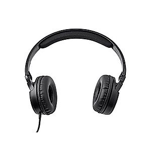Monoprice 113191 Hi-Fi Lightweight On-Ear Headphones with in-Line Play/Pause Controls and Built-in Microphone, Clear
