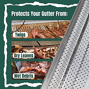 A-M Gutter Guard - Aluminum 6" (200 Feet, Mill Finish)