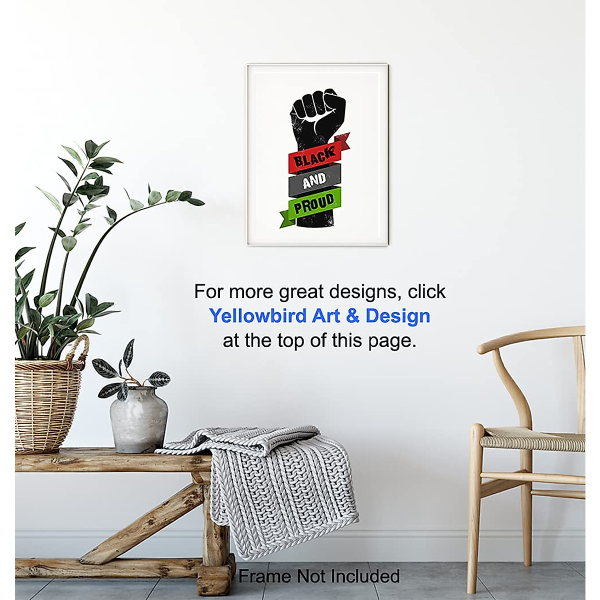African American Wall Art - Black Art - African American Flag - Black Lives Matter Sign Poster - Black Pride - Black Culture - Civil Rights Afro American Wall Decor - Motivational Gift for Men, Women