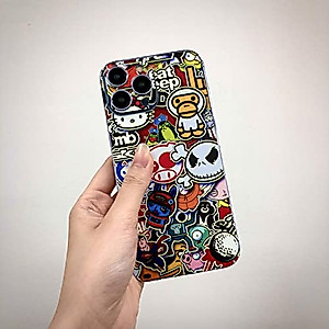 HK Studio Sticker Bomb Skin Decal (Not Case) for iPhone 13 Pro Max - No Bubble, Slim, Waterproof - Protecting & Personalizing iPhone's Back, Camera, Frame
