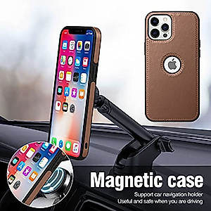 WenBelle Case for iPhone 12 5G/for iPhone 12 Pro 5G (6.1 inch),2-in-1 Magnetic Detachable,TPU Shockproof,Genuine Leather Case Wallet,RFID Blocking Protection,Viewing Stand Flip Cases (Brown 01)