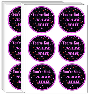 You've Got Nail Mail Sticker, 2 inch Round Nail Happy Mail Stickers Envelope Labels for Small Business, Envelope Sticker Packing Shop Supplies