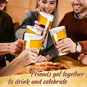 Inbagi 18 Pcs 16oz Highball Drinking Glasses Set Clear Glass Cups Crystal Bar Tall Pint Pub Beer Glasses Basics Tumbler Glassware for Kitchen Everyday Dinner Water Wine Iced Tea Juice Gifts