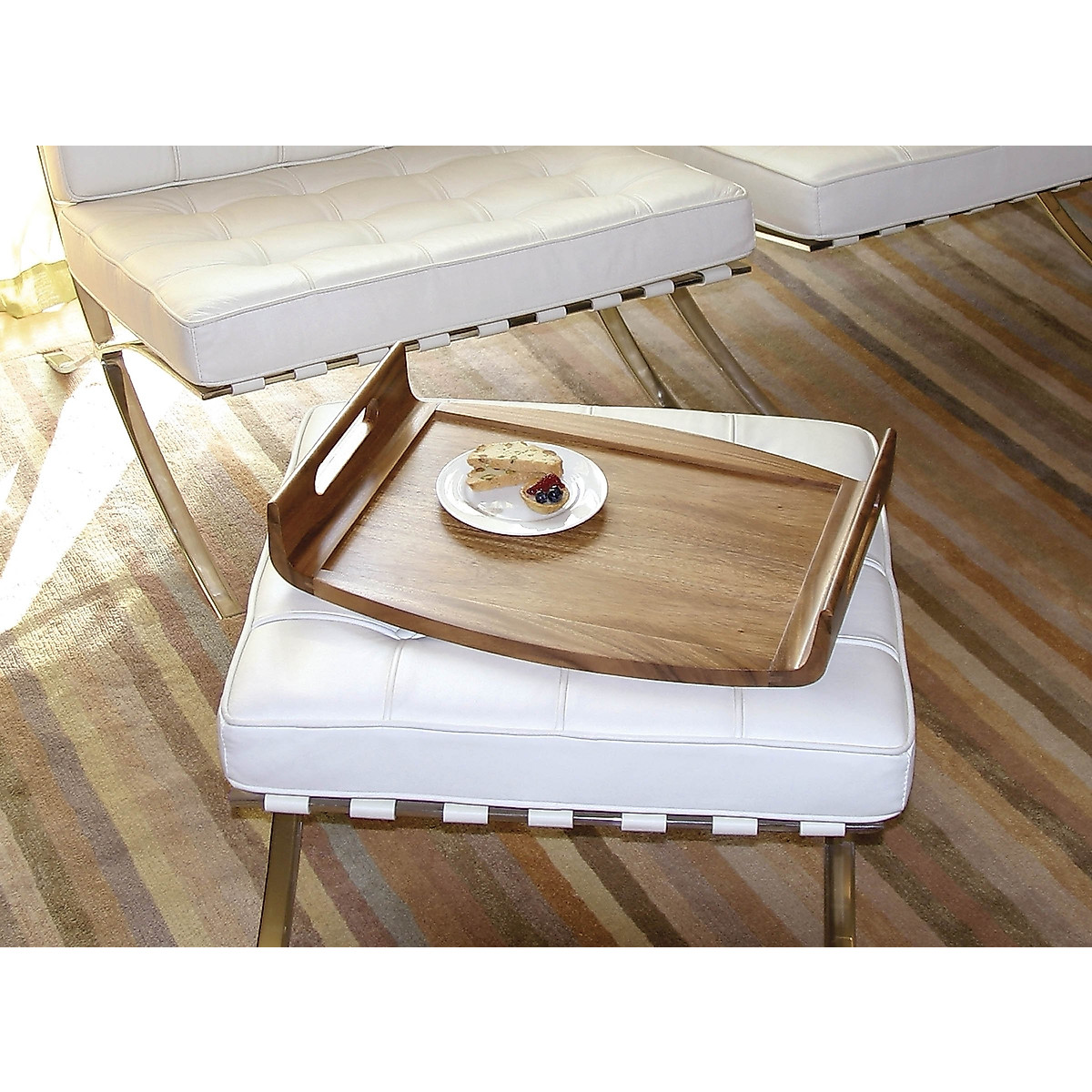 Lipper International Acacia Reversible Serving Tray, 20.75" x 15.38" x 3.5"