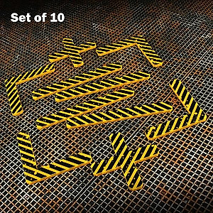 LITKO Deployment Zone Template | Compatible with Warhammer 10th Edition | WH40Kv10 | 10 Pack (Yellow & Black)