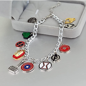 Tahget Super Heroes Charm Bracelet Gifts Fantastic Fans' Collectible Jewelry Merchandise Avenger super hero hulk loki ironmen