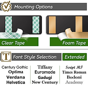 Name Plates for Doors, Custom Office Door Signs, Personalized Wall Plaques - 2.5x8 Inch, 18 Colors, (Prestige) Made in USA By My Sign Center