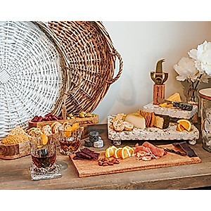 Mud Pie Wooden Charcuterie Serving Board and Spreader Set, Brown, Rectangle