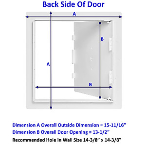 Dynasty Hardware Plastic Access Panel for Drywall, Plumbing Access Door 14inches x 14inches