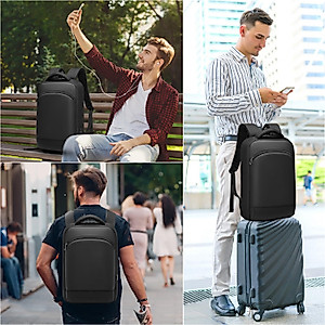Slim Laptop Backpack for Men 15.6 Inch Lightweght Business Backpack Waterproof Travel Backpack with USB Charger Port Computer Bag College Backpacks Gifts for Men Women