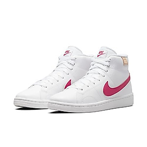 Nike Women's Low Sneakers, White White Rush Pink White Onyx, 8.5 US