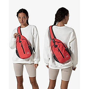 WATERFLY Crossbody Sling Backpack Sling Bag Travel Hiking Chest Bag Daypack
