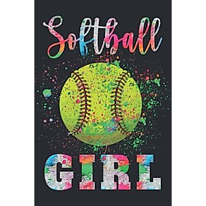 Softball Girl: Softball Journal For Girls Watercolor Notebook For Journaling Note Taking | Blank 6x9 Lined Notebook (120 Pages) Softball Obsessed Girl Gift Idea