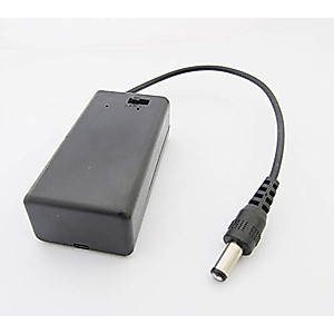 Connector and Terminal  9V 9-Volt PP3 Battery Holder Box Case Cover Switch DC Power 5.5mm x 2.1mm Male