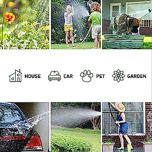 Ultimate Garden Hose Set: Flushing, Retractable, High Pressure Water Gun - Perfect for Car Wash, Garden Watering, and Multi-Functional Household Use (Green 100FT)