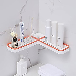 Bathroom Corner Shelf Holder Wall Mounted Organization Rack Supplies for Face Cream Shampoo Organizer Accessory Bathroom Corner Shelf Stand