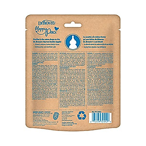 Dr. Brown's HappyPaci 100% Silicone Baby Pacifier, Contoured One-Piece Design, Cool Gray, Green, Ecru, 0-6m, BPA-Free, 3 Pack