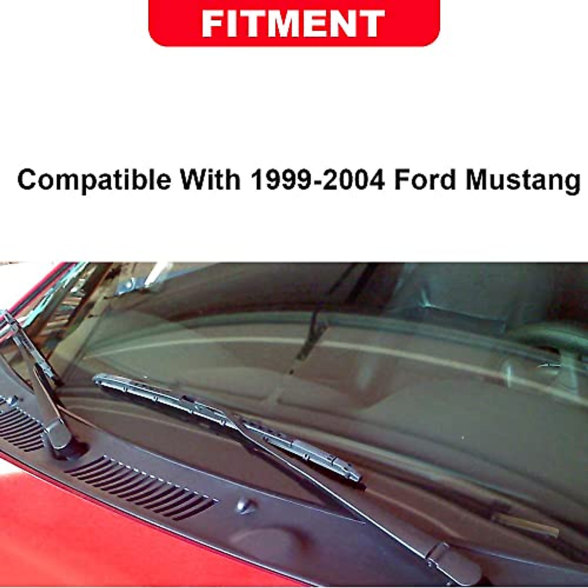 CHEDA New 2PCS Improved Windshield Wiper Cowl Vent Grille Panel Hood Assembly, Compatible With 99-04 FORD MUSTANG, 3R3Z 6302228