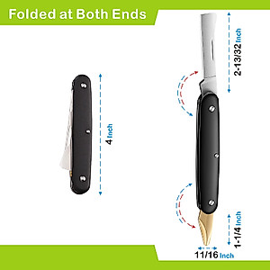 MIDOUWEST Garden Grafting Tool Kit for Fruit Trees,Grafting Tapes,Professional Grafting Knife with Brass Bark Lifter