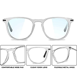 SummerLight Blue Light Blocking Glasses Lightweight Computer Glasses Gaming/Phones Eyeglases for Women Men, Non-prescription