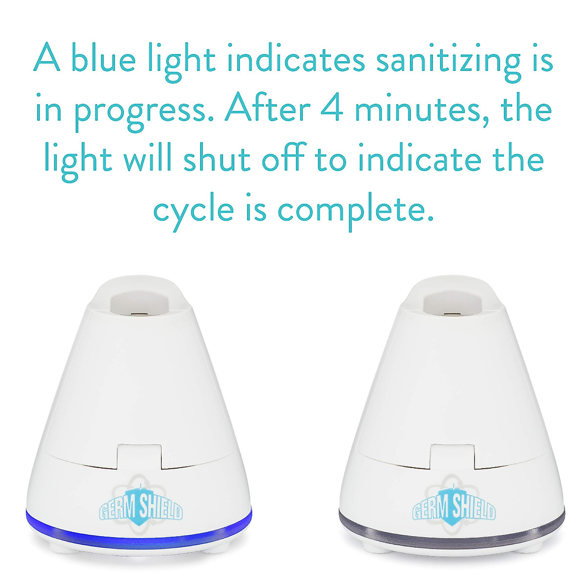 TAO Clean Germ Shield UV Toothbrush Sanitizer – Universal Cleaning Station that Accommodates all Manual and Electric Toothbrushes, Travel Friendly, Kills 99.9% of Germs