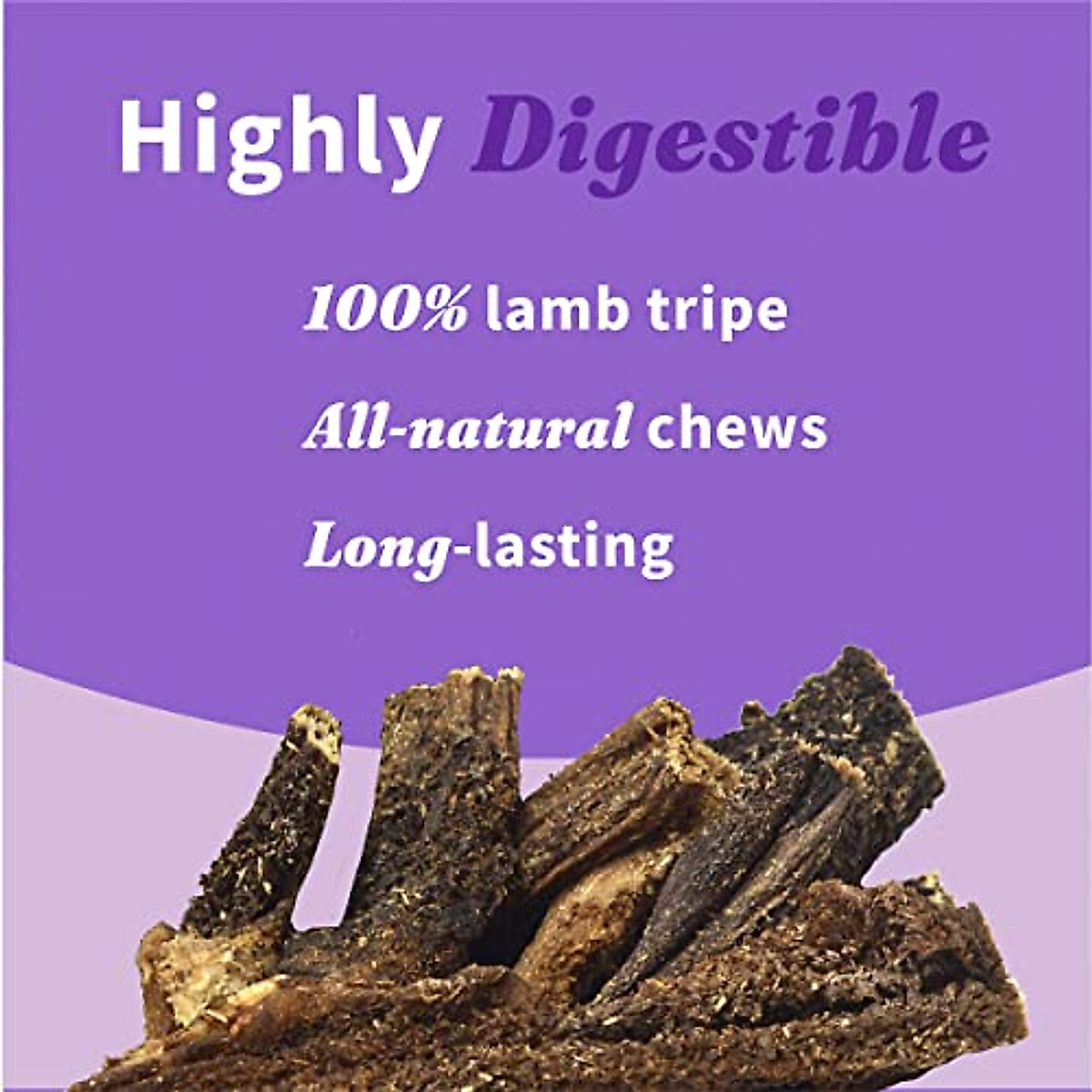 Halo Purely For Pets Halo Green Tripe Chew, Lamb Tripe Formula, All Life Stages, 6.0-OZ Pouch