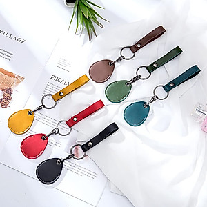 Temvue Access Card Holder RFID Key Fob Bag Key Chains NFC Smart Key Tag Card RFID Pod ID card protector common access card cover(Black)