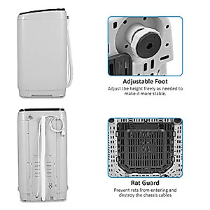 Portable Washing Machine,Full Automatic Washer with 10 Programs and 8 water levels, 1.45cu.ft/13.5 lbs Capacity Ideal Laundry Washer for RVs, Dorm, Apartment (1.45cu.ft)