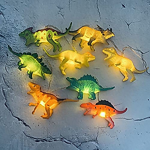 FOKH Dinosaur String Lights Battery, Weatherproof Dinosaur String Lights Romantic for Gardens for Children for Homes