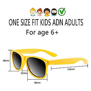 TUPARKA 12 Pack Sunglasses in Bulk School Party Goody Bag Fillers for Birthday Party Beach Pool Party, Yellow
