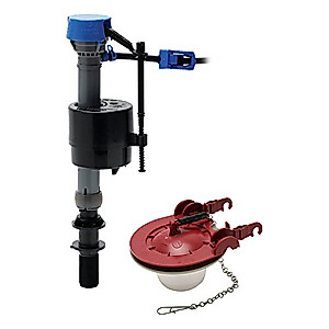Fluidmaster 400CAR3P5 PerforMAX Adjustable High Performance Toilet Fill Valve and Flapper Repair Kit, For 3-Inch Flush Valve Toilets