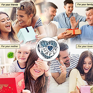 EHEG March Birthstone 003 Charms Love Heart Openwork Bead Charm for Bracelets and Necklaces 925 Sterling Silver with 5A Cubic Zirconia,Jewelry Christmas Gifts Women