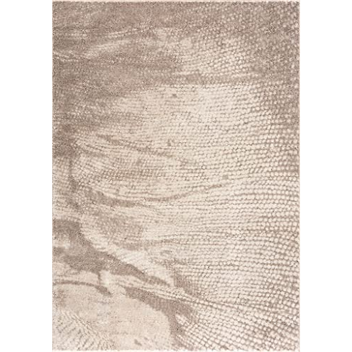 Abani Contemporary Design Beige & Cream 7'9" x 10'2" (8'x10') Area Rug Rugs - Unique Non-Shed Desert Folds Print Living Room Rug