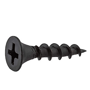 #8 x 3/4" Flat Black Coarse Thread Phillips Drive Wood Screws | Pack of 25 | Self Tapping Screws for Wood Antique or Modern Furniture | FH18-SBL