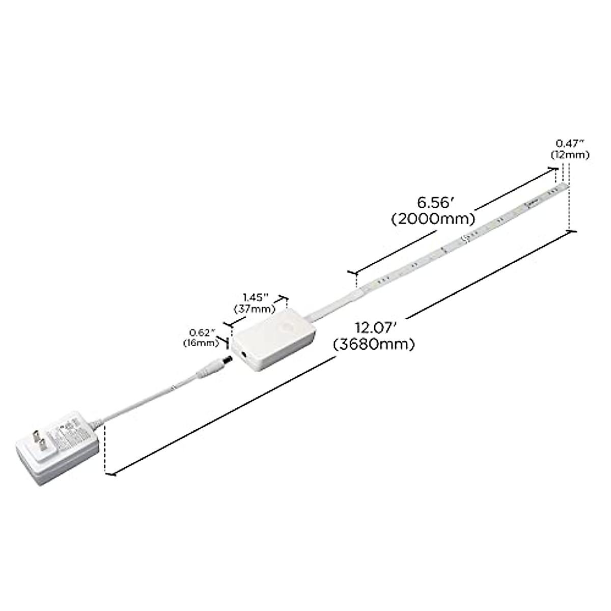 Satco Starfish S11263 WiFi Smart LED 6 Foot Color Changing Indoor Tape Light Strip, Works with Siri, Alexa, Google Assistant, SmartThings, 20 Watt, 120 Volt, 1600 Lumens