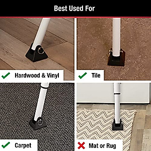 Master Lock White Compact Door Stopper Folding Security Bar, Adjustable from 25-1/2 to 43-1/2 Inches Long for Hinged and Sliding Doors, Door Barricade, Pack of 2, 270EC2