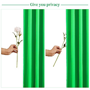 10x10 Green Backdrop Curtain for Parties Baby Shower Wrinkle Free Green Photo Curtains Backdrop Drapes Fabric Decoration for Birthday Party 5ft x 10ft,2 Panels