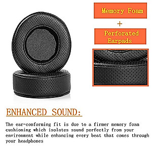 Upgrade Replacement Earpads Compatible with Beyerdynamic MMX 300 DT 990 Pro DT 770 Pro DT990 DT770 Pro Headset with Perforated Memory Foam Cushions