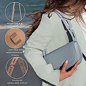 Melie Bianco Inez Bag - Luxury Vegan Leather Purse - Convertible Vegan Designer Purse - Shoulder & Crossbody Straps