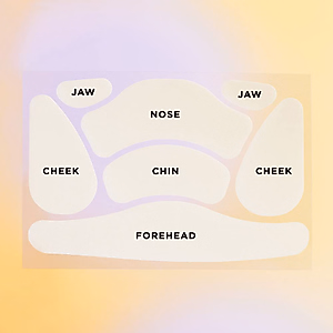 ZitSticka Hydrocolloid Surface Area Pimple Patches for Face - 2 Pack FACE MAP for Large Zit T-Zone Coverage - Absorbs Oil, Unclogs Pores, & Targets Clusters - Zit Patch and Sticker