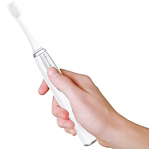 ToiletTree Products Poseidon Rechargeable Sonic Toothbrush with Inductive Charger and 3 Replacement Brush Heads for Multiple Users