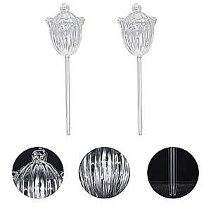 Yardwe House Plants House Plants Indoors Live 2pcs Practical Bonsai Plant Watering Globe Clear Glass Watering Device Cute Shape Waterer Bulb House Plants Plant Watering Globes