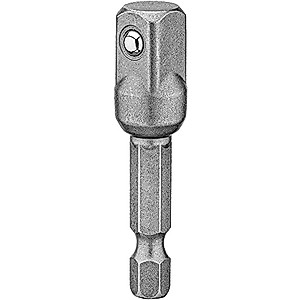 DEWALT DW2542 1/4-Inch Hex Drive to 3/8-Inch Socket Adapter , Silver