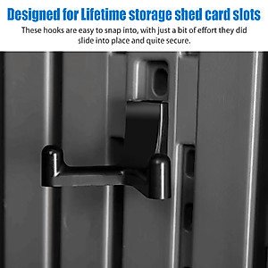 Storage Shed Tool Hooks for Lifetime Resin Storage Shed 10Pcs (Does NOT Work on Any Sheds with Horizontal Siding)